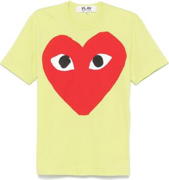 Comme Des Garçons T-Shirt mit Herz-Print - Grün
