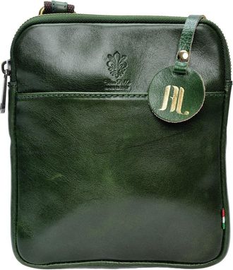 Anna Luchini Gr&uuml;n Rindsledertasche