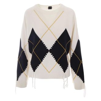 Pinko Pinko - Berna Pull Argyle Traforato - Femme - Pulls - Multicolore - Taille: 38 FR