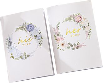 Angoily 2 St&uuml;ck Gel&uuml;bdeb&uuml;cher zur Hochzeit mit Floralem Muster Hochzeitstag Andenken Buch Langlebige Gel&uuml;bdekarten f&uuml;r Braut und Br&auml;utigam Hochzeitsfeier Zube