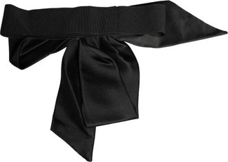 Dolce & Gabbana Femme, Accessoires, Noir, Taille: ONE Size Silk Satin Sash Wide Waist Belt