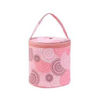 Generic Kleine Garntasche mit L&ouml;chern, tragbare Strickwolle-Aufbewahrungstasche, H&auml;kelgarn-N&auml;hzubeh&ouml;r, perfekt for Reisen, Anf&auml;nger(Pink)