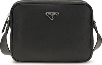 Prada Calfskin Leather Shoulder Bag - Black