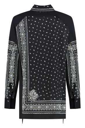 Pinko Womens Shirt Viscose Black-Lime Black/lime