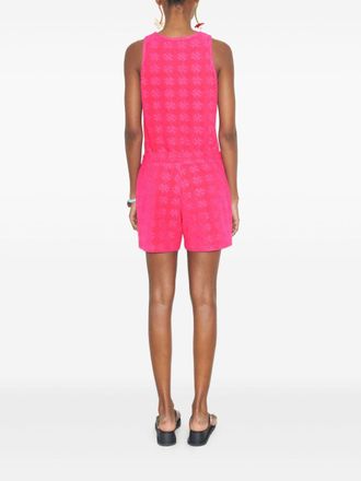 Tory Burch Logo-Jacquard Cotton Shorts - Pink