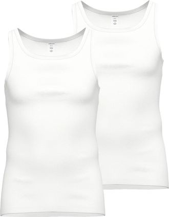 Ammann 2er Pack Herren Shirt Untershirt GOTS Unterhemd Feinripp, Farbe:Wei&szlig;, Artikel:-1 wei&szlig;, Gr&ouml;&szlig;e:6