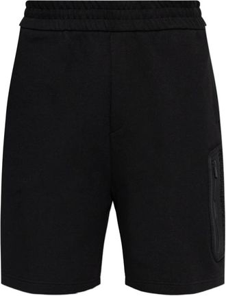 Moncler Homme, Shorts, Noir, Taille: L Shorts avec &Eacute;cusson Logo