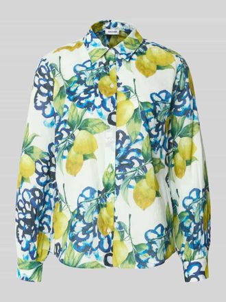 More & More Regular Fit Hemdbluse mit floralem Allover-Print
