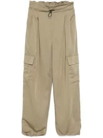 DKNY pantalon à détail plissé - Vert