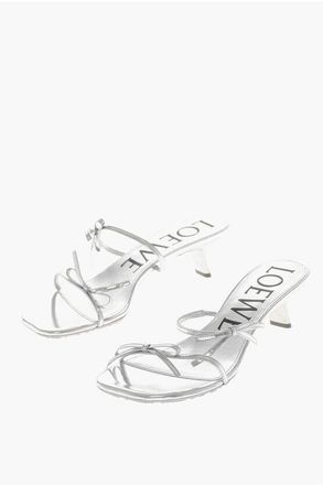 Loewe Sandalen aus Lam&eacute;-Leder mit 4,5 cm Kitten-Absatz Gr&ouml;&szlig;e 37