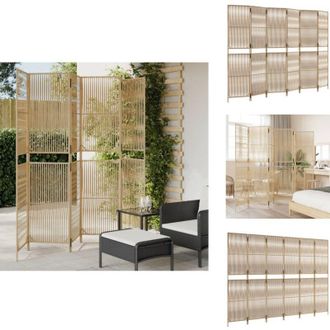 vidaXL Paravent 6-tlg. Beige Poly Rattan - Raumteiler - Paravent - Trennwandsystem - Privacy Screen - Wohnraumgestaltung