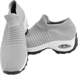 Beaupretty Chaussures de Sport Respirantes avec Semelle &agrave; Coussin Air Design Tricot&eacute;e L&eacute;g&egrave;res et Confortables pour Gym et Running