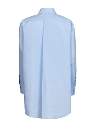 Maison Margiela Womens Shirt Cotton Poplin Light Blue