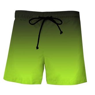 Generic Short d&eacute;t&eacute; d&eacute;contract&eacute; pour homme - Short de plage l&eacute;ger - Pour activit&eacute;s de plein air - Short athl&eacute;tique pour la course &agrave; pied, vert, 3XL