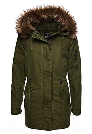 Superdry Military Fishtail Parka, Delta Khaki, S Femme