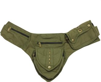 Freak Scene Gürteltasche - Peter - grün-Oliv - Bauchtasche - Hüfttasche mit Mehreren Taschen