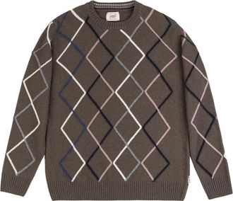 Bob Rundhals-Strickware - - Knitwear - Herren - Braun - XL