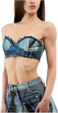 Moschino Femme, Tops, Bleu, Taille: 36 FR Hauts sans manches