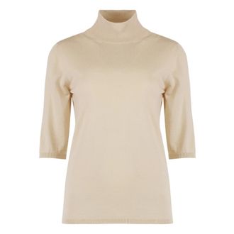 Max Mara Femme, Pulls, Beige, Taille: 42 FR Cecina Turtleneck