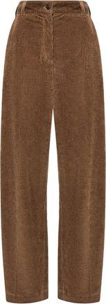 Moncler Moncler Corduroy Wide Leg Trousers, Women, Brown, Size: 38