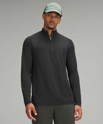 lululemon Haut demi-zipp&eacute; Metal Vent Tech pour Hommes - Gris/Noir - Taille 2XL