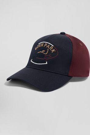 Eden Park Casquette En Coton Bordeaux Et Marine