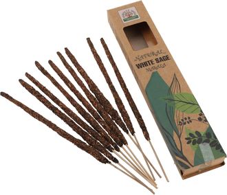Guru Shop Natürliche Handgerollte ORKAY Räucherstäbchen aus Süd Indien - White Sage Masala, Braun, 23x4,5x2 cm, Indische Räucherstäbchen