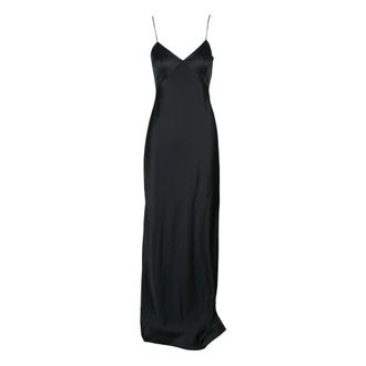 Max Mara Riccio Langes Satin-Kleid - - Dresses - Damen - Schwarzk - M