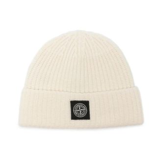 Stone Island Full Rib RWS Beanie - - Accessories - Herren - Beige - ONE SIZE