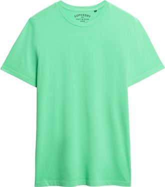 Superdry Herren Klassisches Essential T-Shirt Verewaschenes Dry Neon Limette XXXL