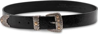 Pinko Pinko, Femme, Accessoires, Noir, Taille: XS Ceinture avec boucle d&eacute;cor&eacute;e