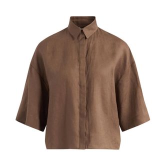 Max Mara Femme, Blouses et Chemises, Brun, Taille: 34 FR Chemises d&eacute;contract&eacute;es