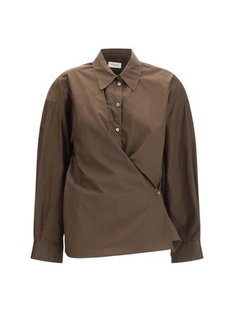 Christophe Lemaire Womens Shirt Cotton Blend Truffle