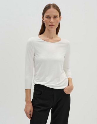 someday 3/4-Arm-Shirt Slim aus ECOVERO Viskosemix schmale Passform, gerader Schnitt, normale L&auml;nge