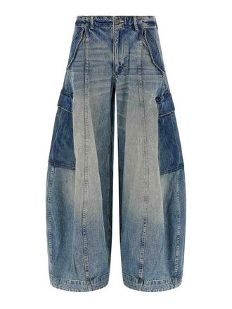 R13 Pantalons D&eacute;contract&eacute;s - Bleu