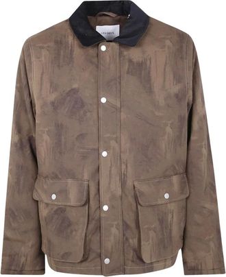 Les Deux Homme, Vestes, Brun, Taille: S Montana AOP Cotton Jacket