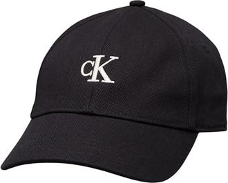Calvin Klein Monogram Embroidery Baseball Cap Lv04K5024G Capuchon, Black (Black), Taille Unique Femme