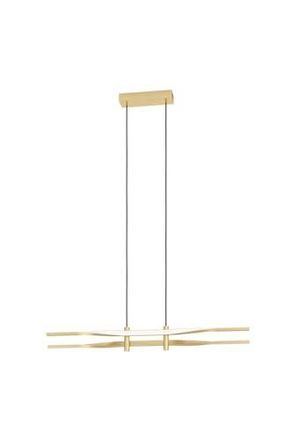 Eglo LED H&auml;ngelampe Colmeal, Pendelleuchte &uuml;ber Esstisch in Stabform, Deckenlampe h&auml;ngend aus Metall in Messing, warmwei&szlig;, L 76 cm