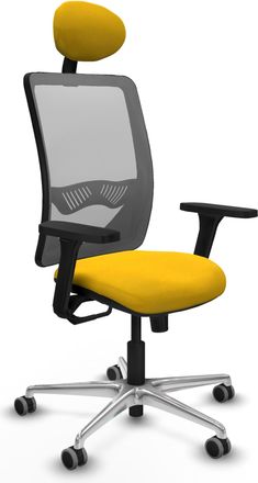 Piqueras y Crespo B&uuml;rostuhl, weiche Rollen Zulema mit 3D-Armen, h&ouml;henverstellbare Lendenwirbelst&uuml;tze und festes Kopfteil, ausgestattet mit 3 Positionen und Schneidschau