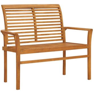 vidaXL Banc de jardin 112 cm Bois de teck solide Vidaxl