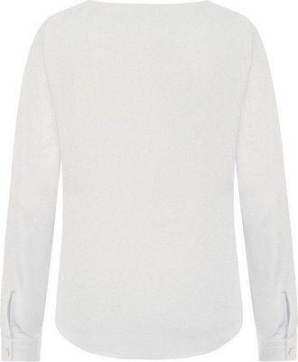 Greiff Langarmbluse Greiff CHIFFON Damen Chiffon-Bluse Langarm Rundhals Regular Schwarz 52