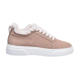 Eleventy Femme, Chaussures, Brun, Taille: 40 EU Baskets en daim avec doublure en fourrure