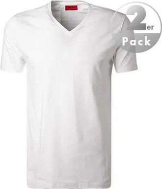 HUGO BOSS Herren T-Shirts weiß Baumwolle