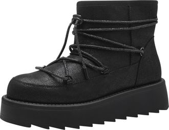 Tamaris Damen Warmfutter Stiefel Textil Wechselfu&szlig;bett; BLACK, EU 38