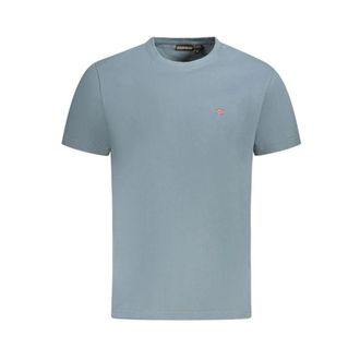 Napapijri Braunes Baumwoll Herren T-Shirt - - Tops - Herren - Blau - S