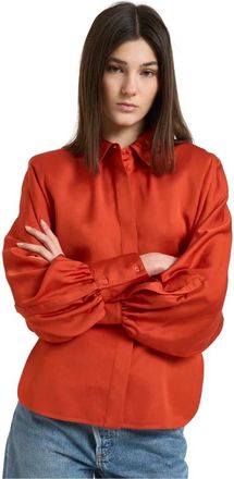 Iro Iro, Femme, Blouses et Chemises, Orange, Taille: 40 FR Chemise &agrave; manches ballon