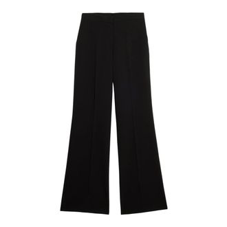 Oltre Palazzohose mit weitem Bein aus technischem Gewebe - - Trousers - Damen - Schwarzk - S