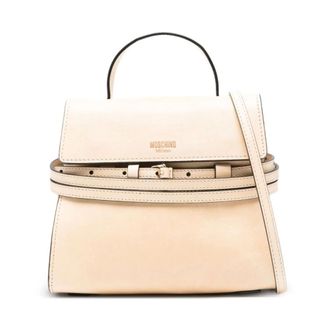 Moschino Femme, Sacs, Beige, Taille: ONE Size Sac bandouli&egrave;re &agrave; poign&eacute;e sup&eacute;rieure