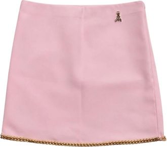 Patrizia Pepe Femme, Jupes, Rose, Taille: 40 FR Jupe avec d&eacute;tail de cha&icirc;ne dor&eacute;e