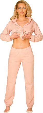 Kalimo Damenhosen Brav | Baumwollehosen | Farbe: Rose | Größe: XXL | Baumwolle | Hose mit Taschen | Jogginghose Bündchen Enden | Frauen Freizeithose | Sweath